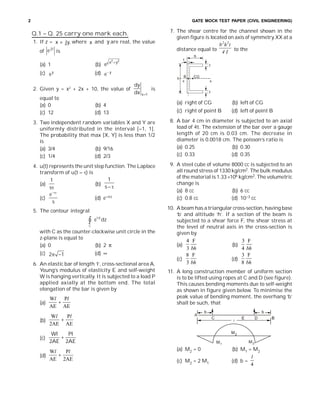 Civil engineering mock test | PDF