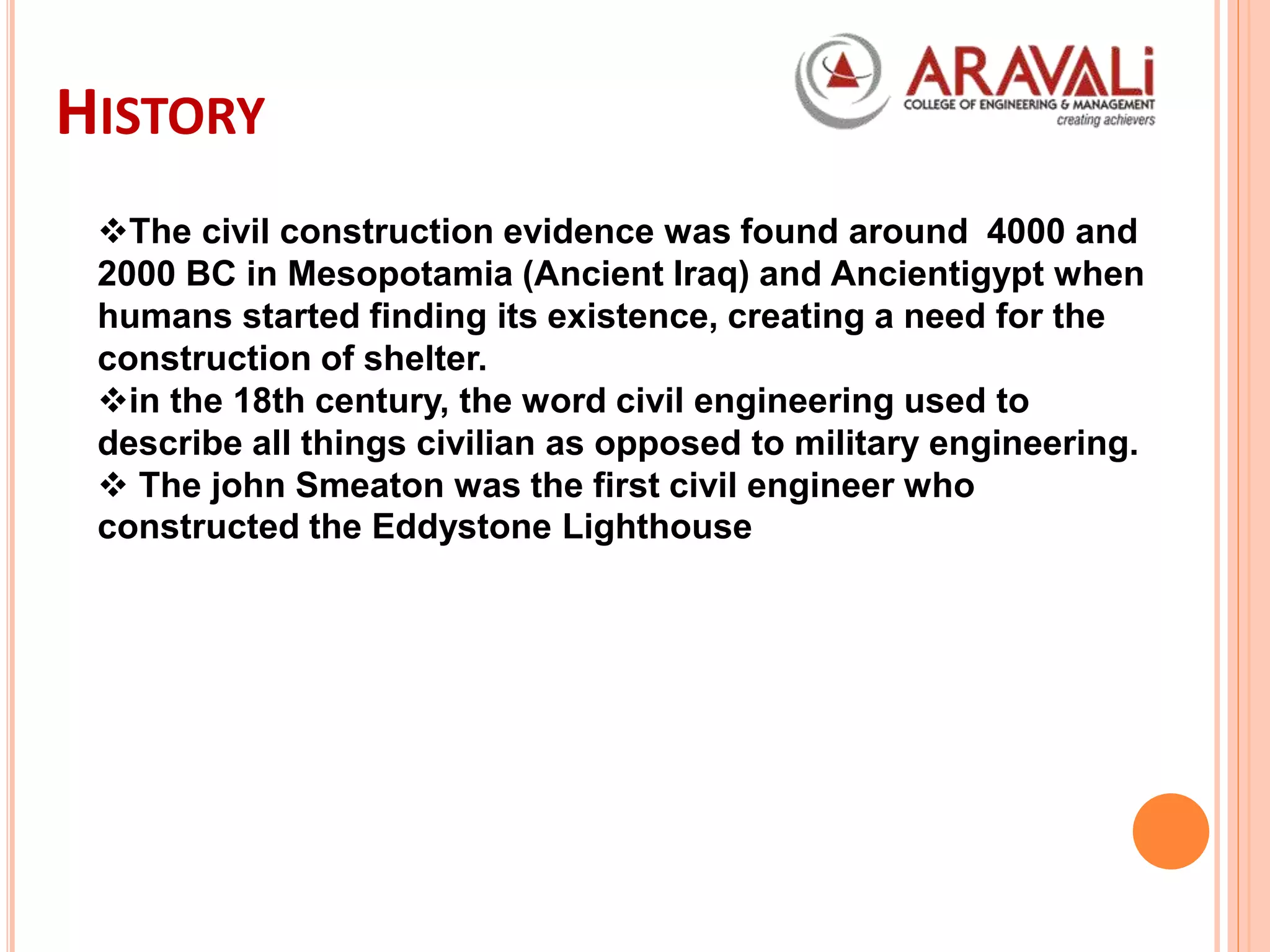 SCOPE OF CIVIL ENGINEERING | PPTX