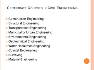 SCOPE OF CIVIL ENGINEERING | PPTX
