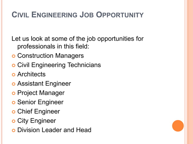 SCOPE OF CIVIL ENGINEERING | PPTX