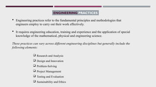 CIVIL ENGINEERING PRACTICES.pptx34tryyrh | PPTX