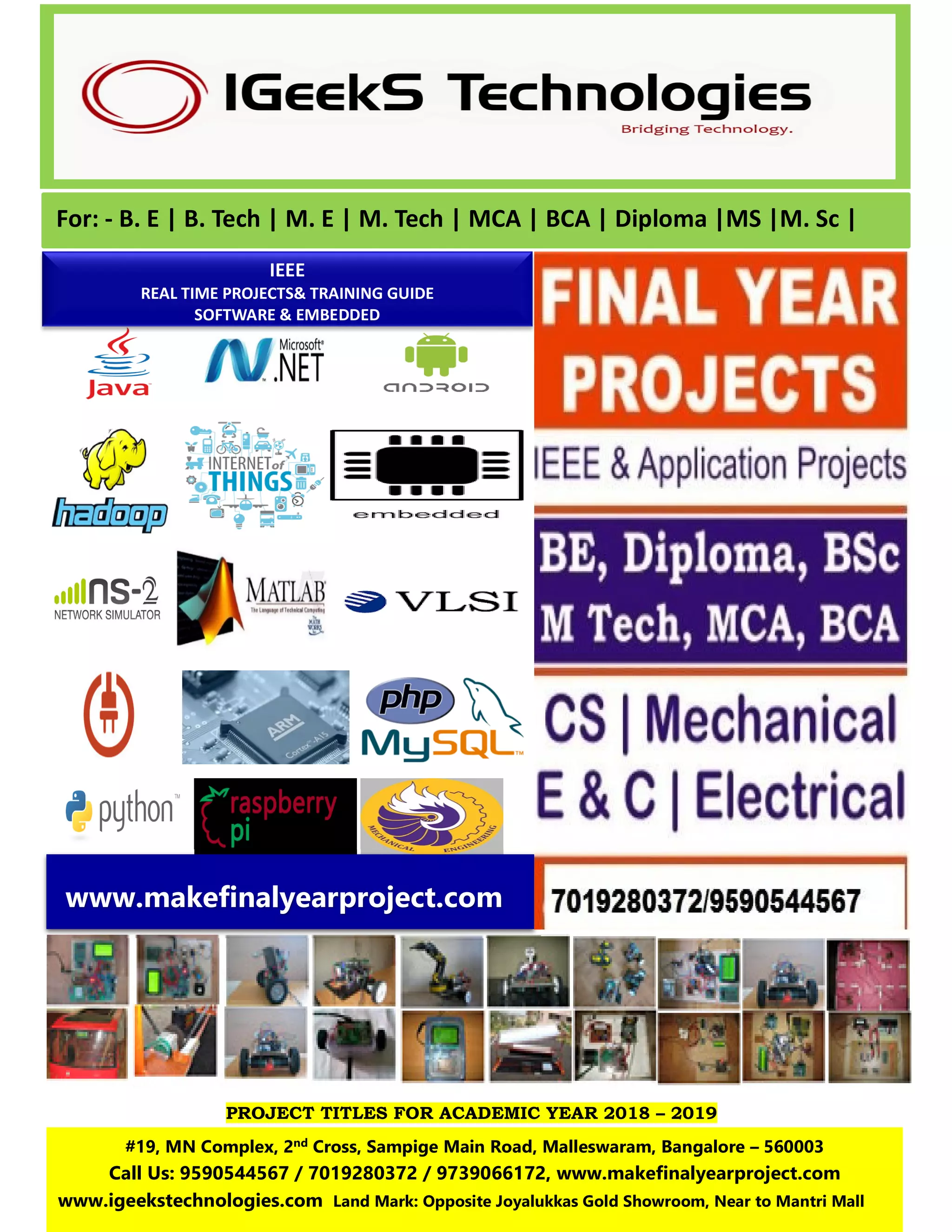 CIVIL ENGINEERING PROJECT LIST FOR 2019-2020 | PDF