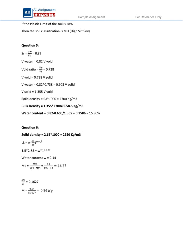 Civil Engineering Sample Assignment Solution | PDF