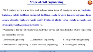 Civil Engineering Structures, Materials and Scope | PDF