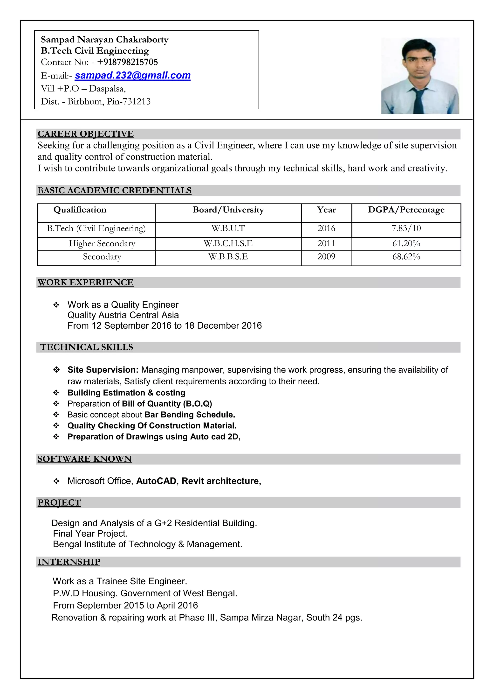 Civil engineer updated resume | PDF