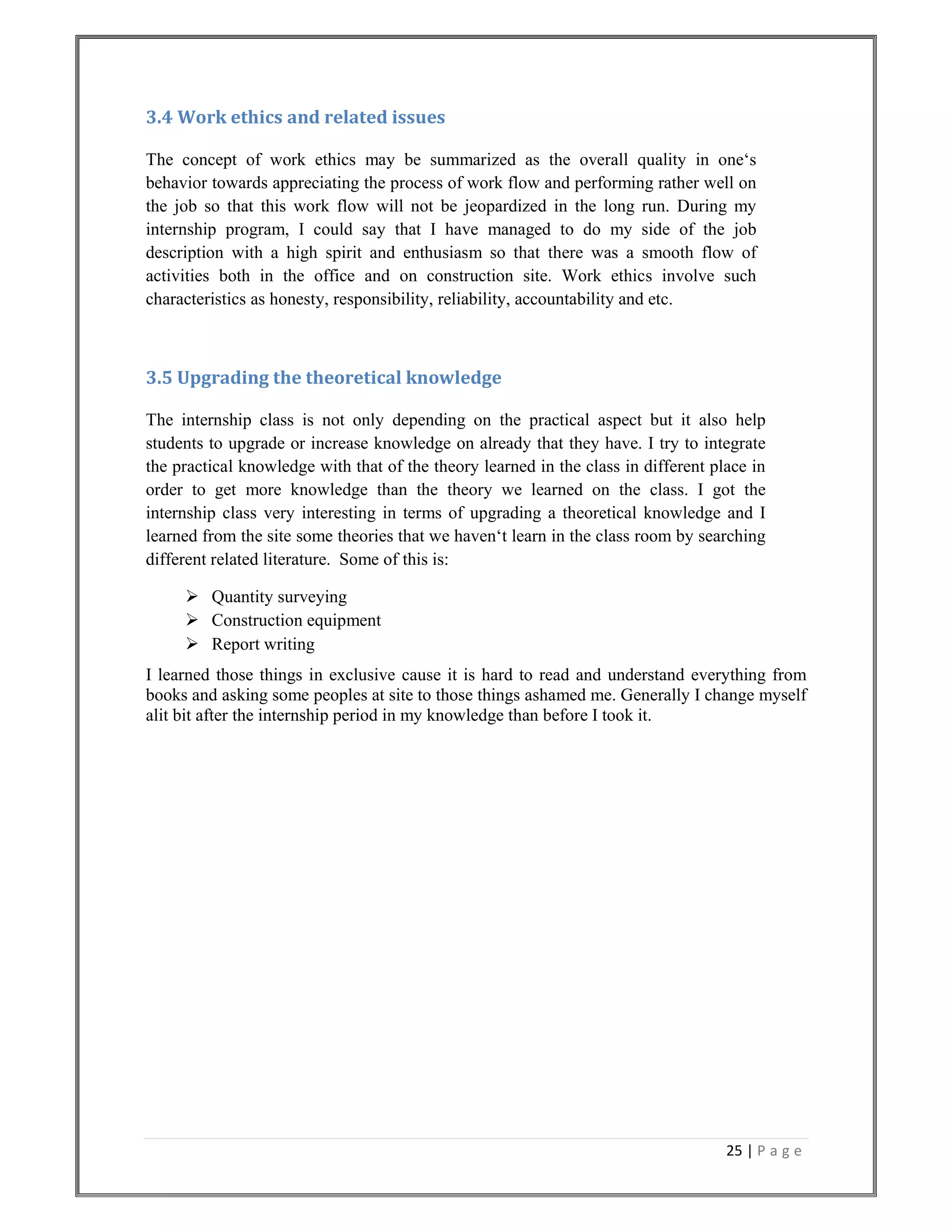 Civil enginerring internship report | PDF