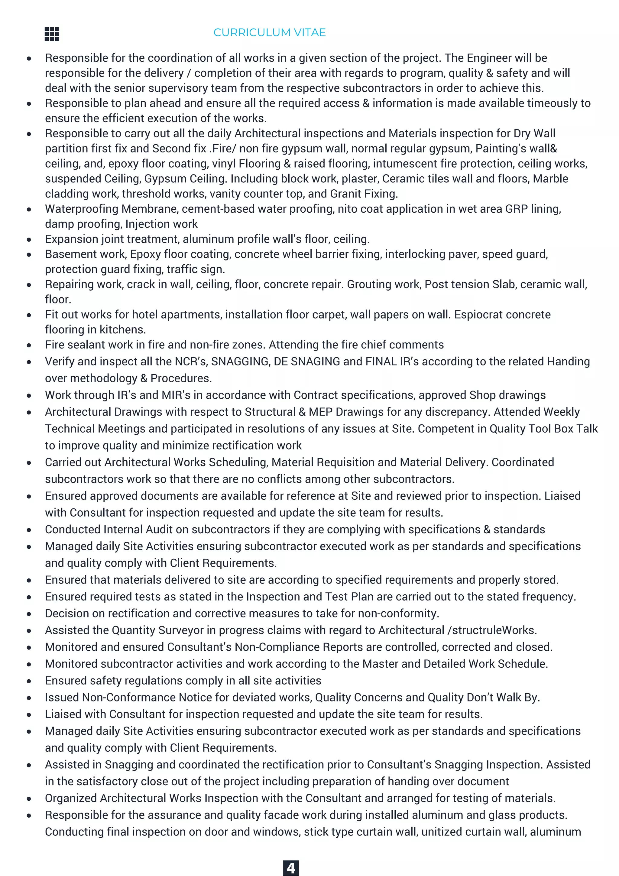 Civil finishing engineer(2) | PDF