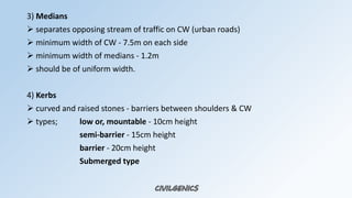 highway alignments and cross-sectional elements of a road | PPTX