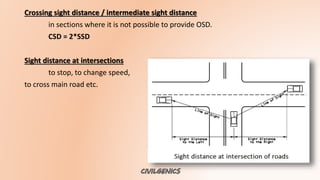 Geometric design factors - Sight distance - Superelevation ...