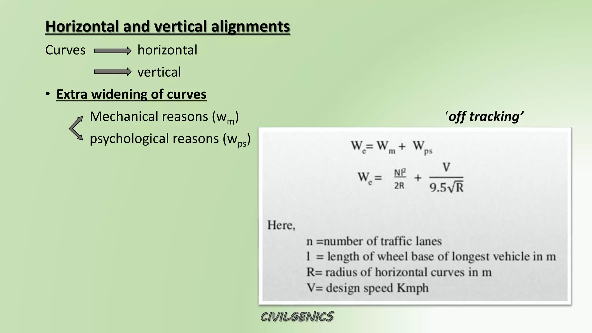 Horizontal and vertical alignment of highway | PPTX