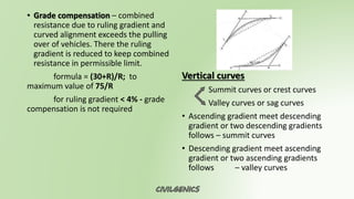 Horizontal and vertical alignment of highway | PPTX