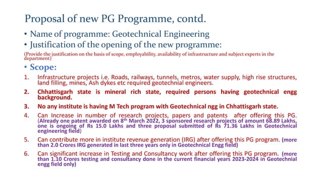 Civil_Geotech Engg Proposal of new and details of existing PG ...