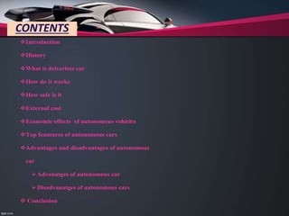 autonomous car | PPTX