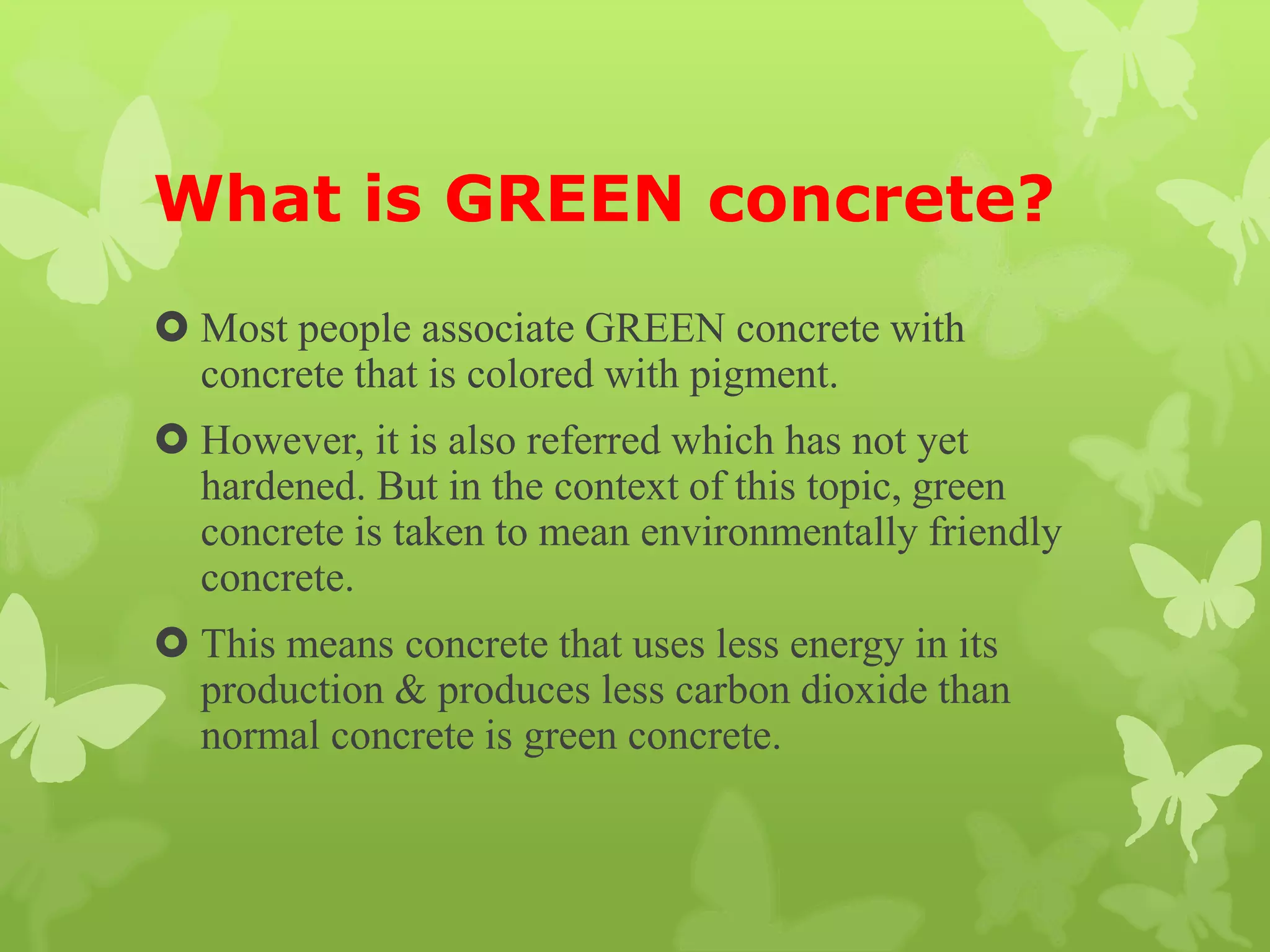Green Concrete | PPTX