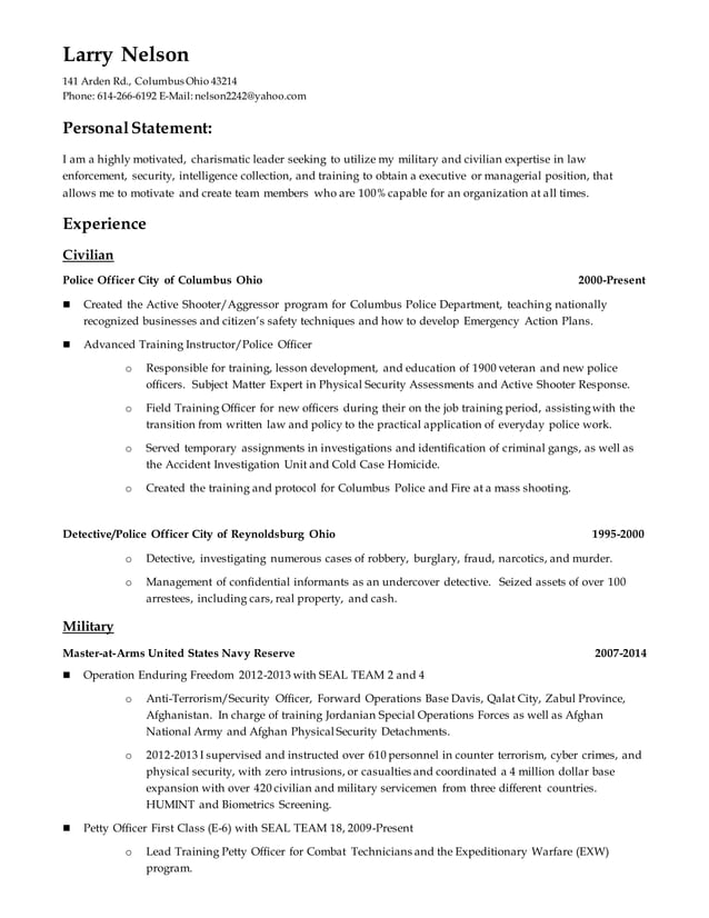 Civilian resume | PDF