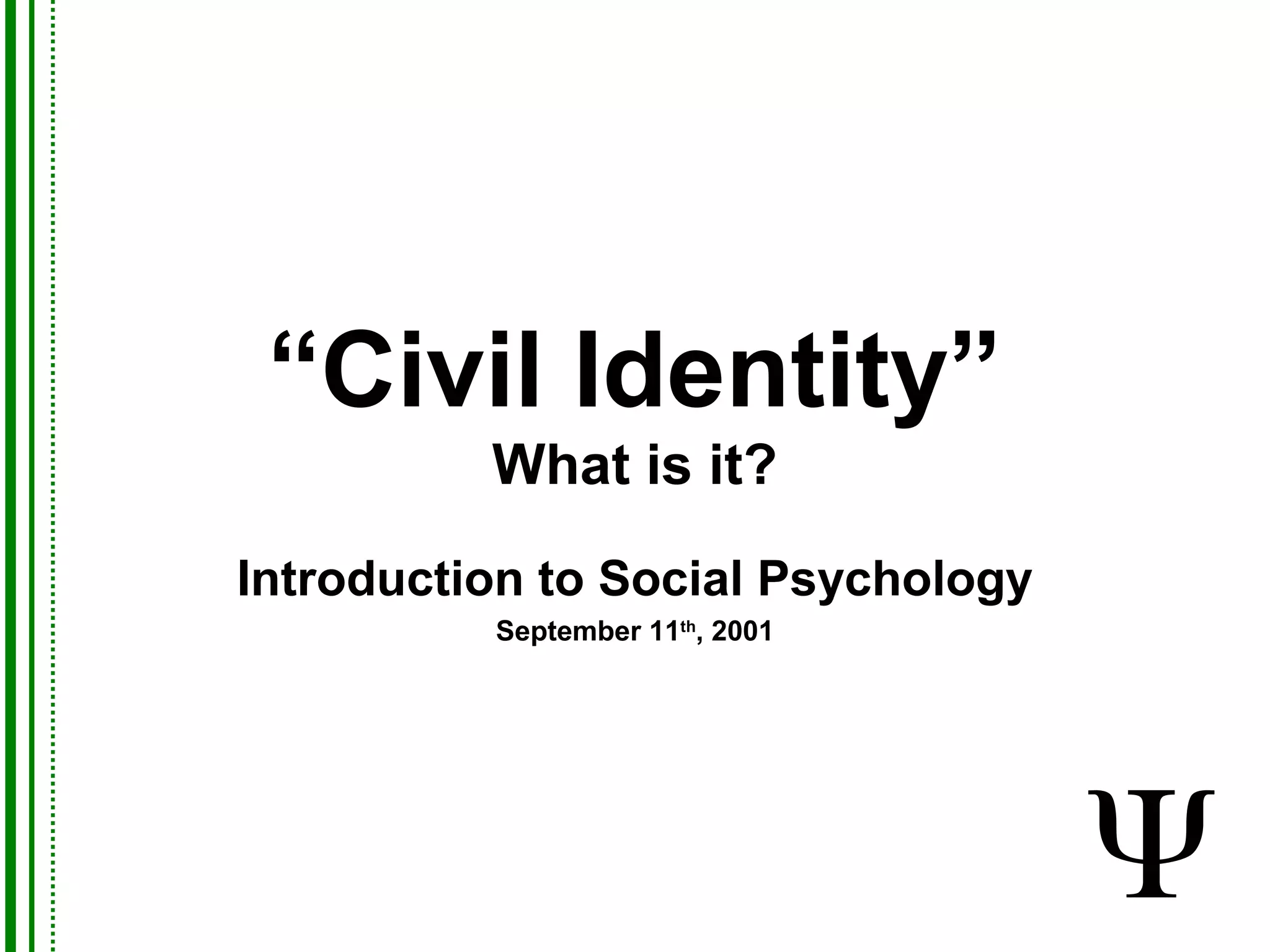 Civil Identity | PPT