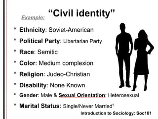 Civil Identity - Sociology 101 - The Liberal Arts and Humanities | PPT