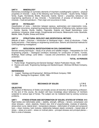 university civil engineering syllabus regulation 2008 | PDF