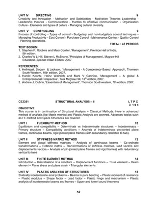 university civil engineering syllabus regulation 2008 | PDF