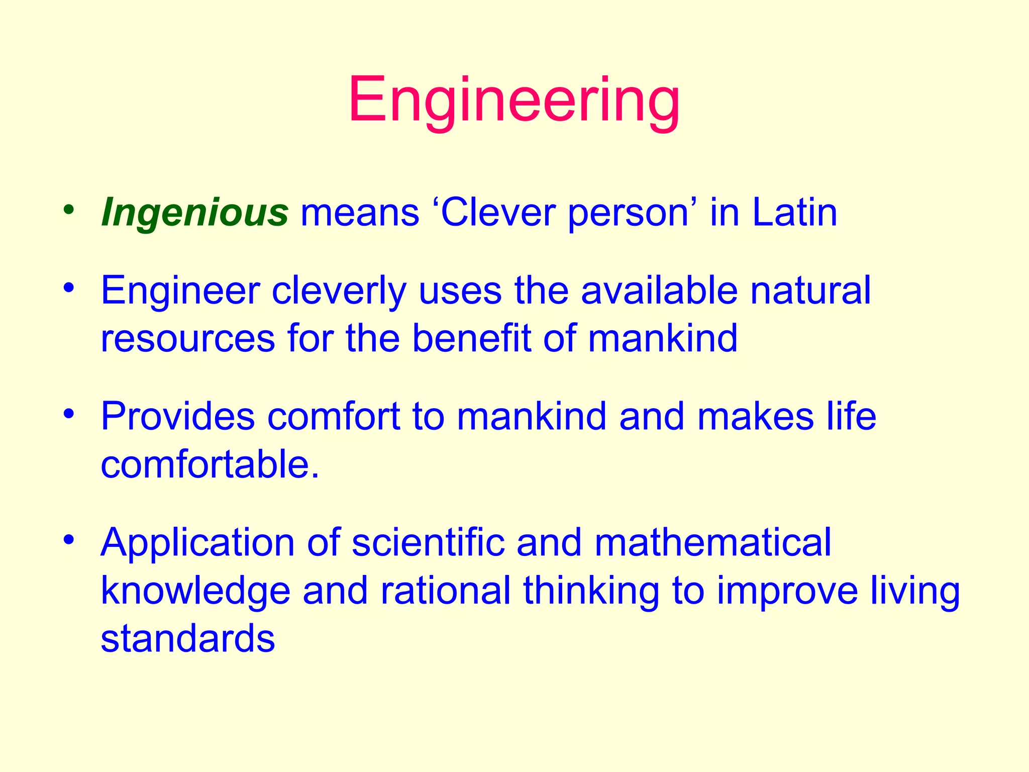 Introduction to Civil Engineering | PPT