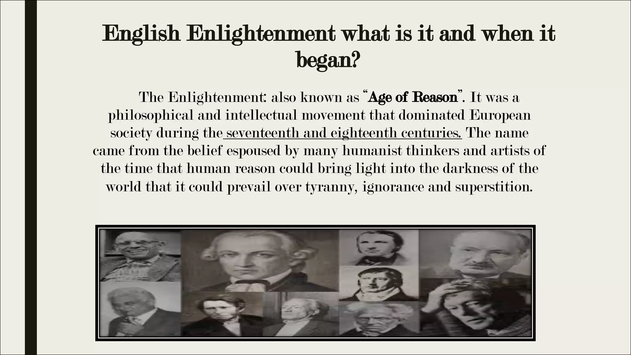 (English Enlightenment) | PPT