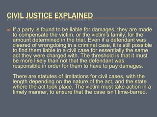 Civil Justice Explained | PPT