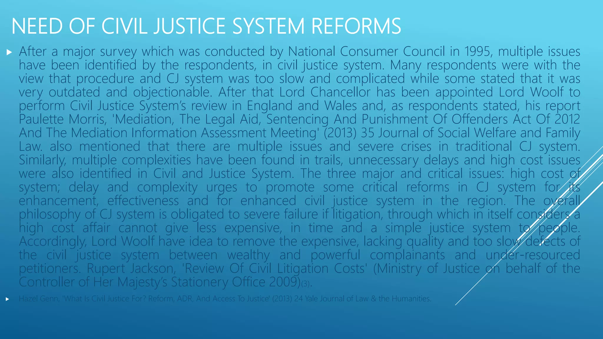 Civil justice system reforms in england and wales | PPTX
