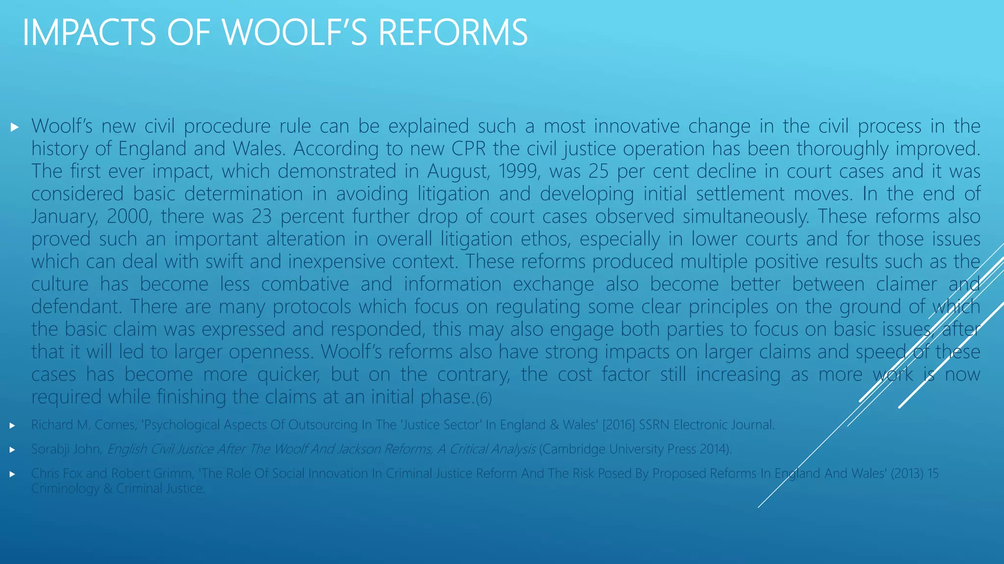 Civil justice system reforms in england and wales | PPTX