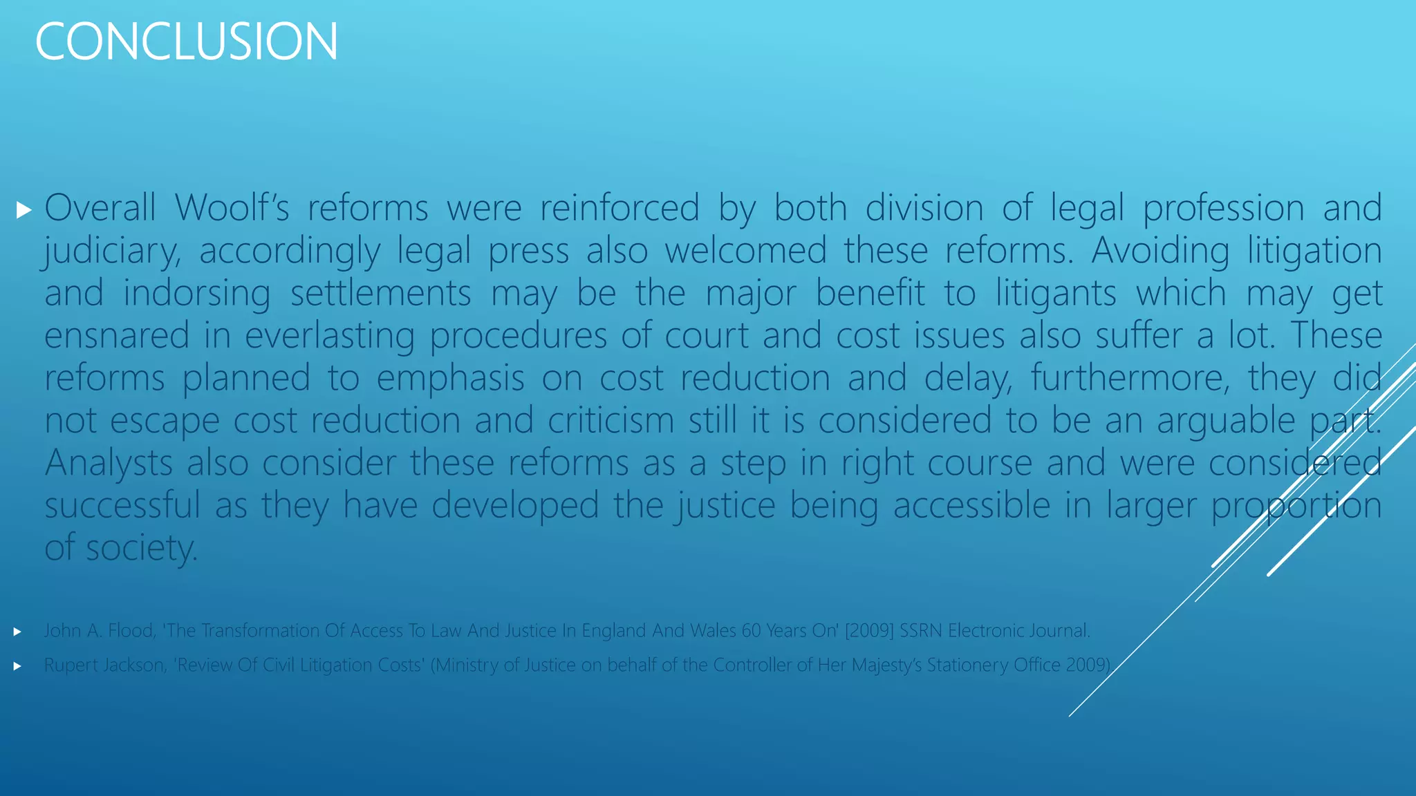 Civil justice system reforms in england and wales | PPTX