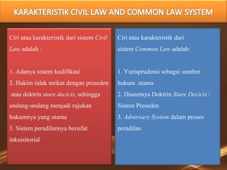 Civil law and Common Law System Part I | PPT
