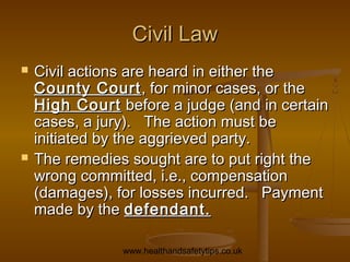 Civil law and criminal law | PPS