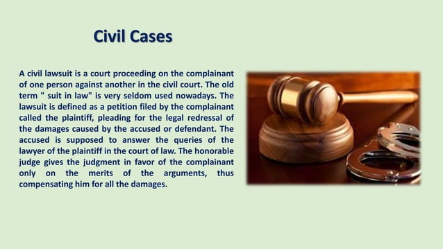 Civil Law Suit | PPTX