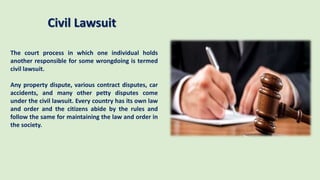 Civil Law Suit | PPTX