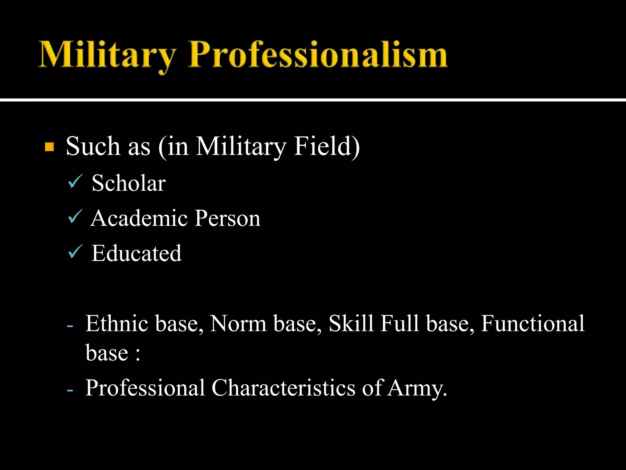 Civil military relation | PPTX