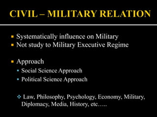 Civil military relation | PPTX