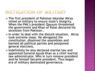 Civil military relation of pakistan | PPTX