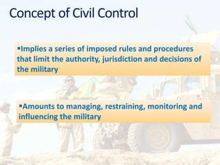 Civil – military relations in india a perspective | PPTX