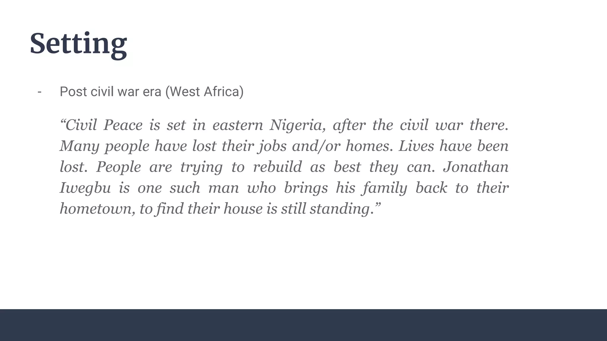 Civil peace by chinua achebe | PPTX