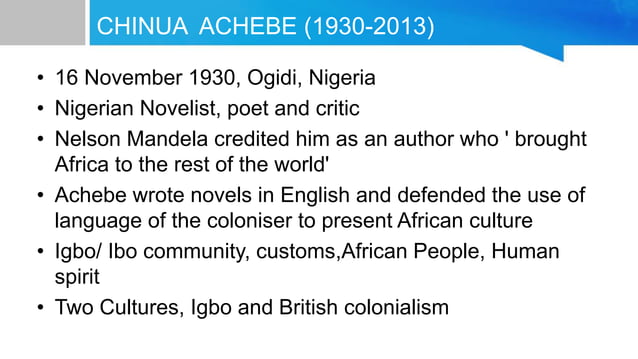 Civil Peace Chinua Achebe | PPTX