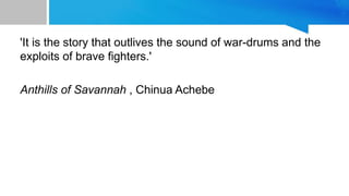Civil Peace Chinua Achebe | PPTX