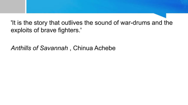 Civil Peace Chinua Achebe | PPTX