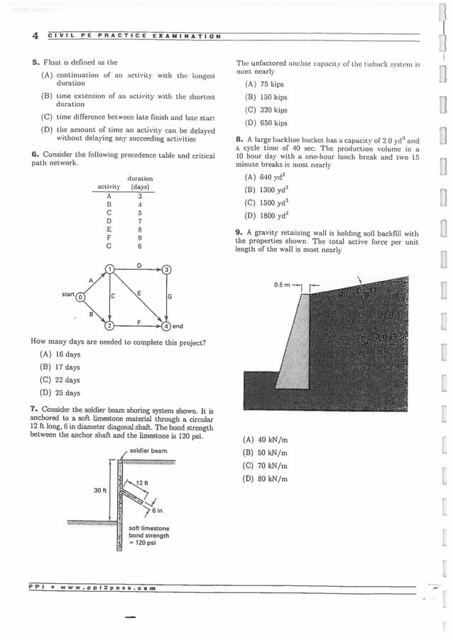 Civil pe practice examination | PDF