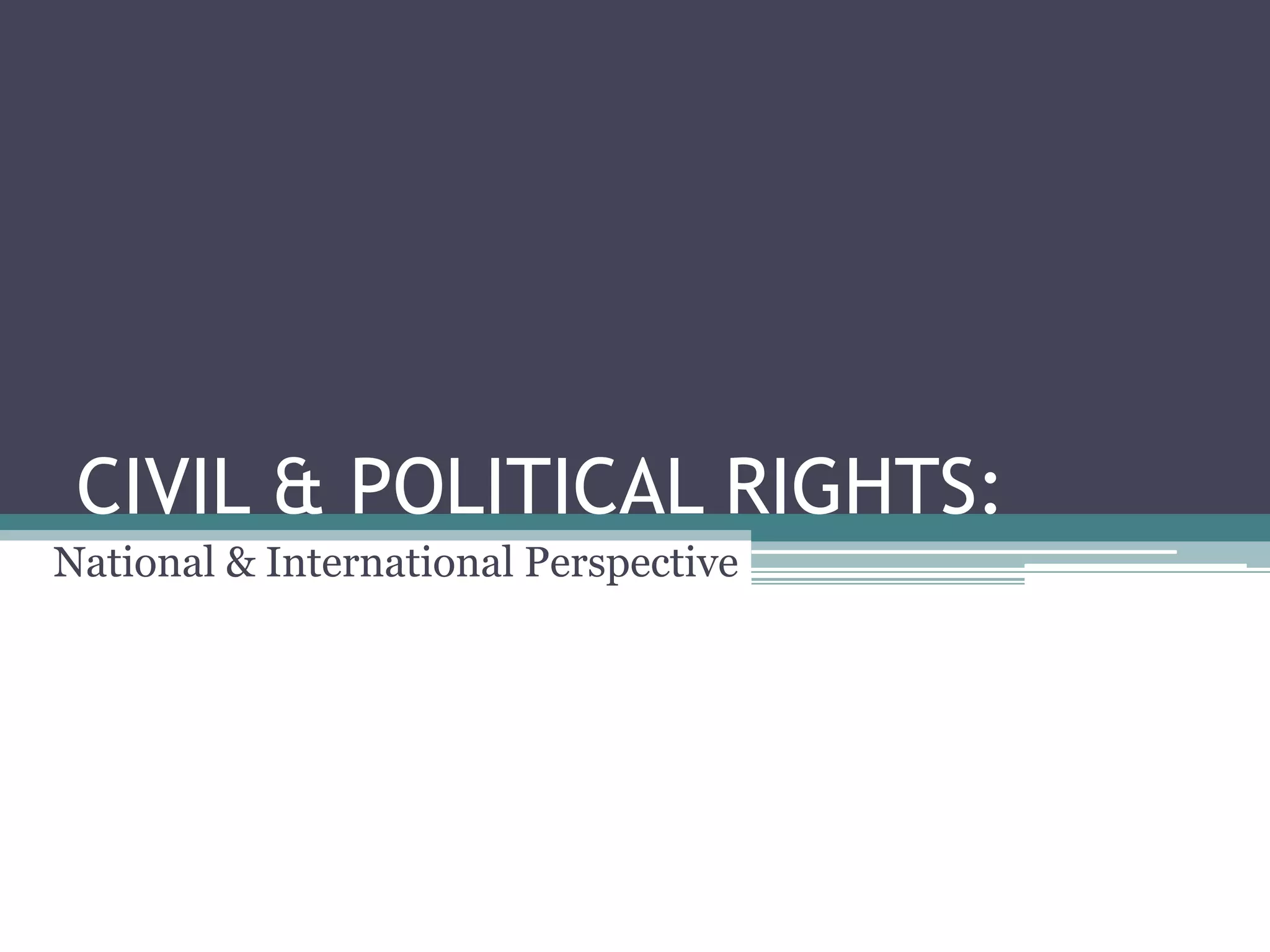 Civil & political rights | PPTX