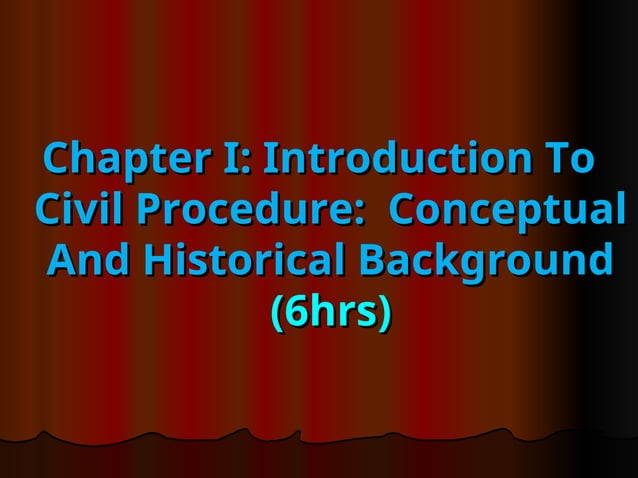 Ethiopian Civil Procedure lecture notes- | PPT