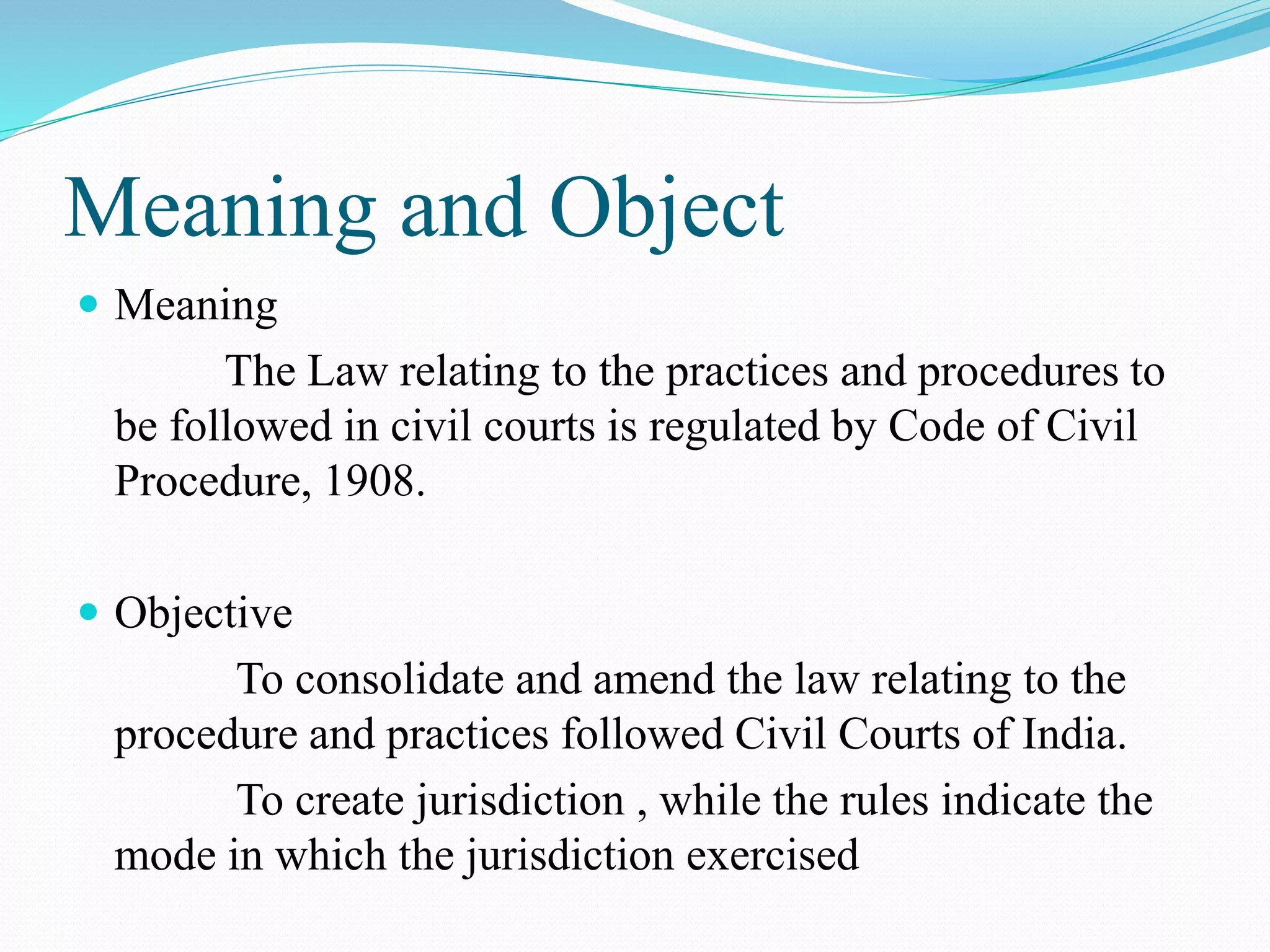 Civil Procedure Code 1908 | PPTX