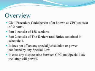 Civil Procedure Code 1908 | PPTX