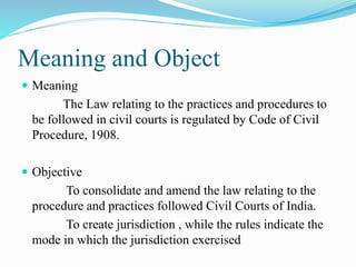 Civil Procedure Code 1908 | PPT