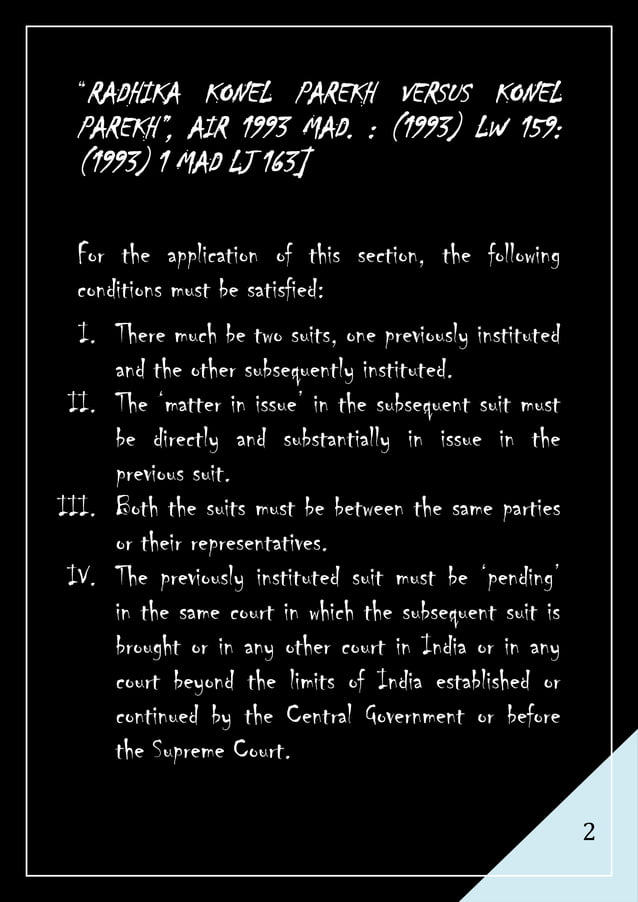 Civil procedure code res judicata and res sub judice | PDF