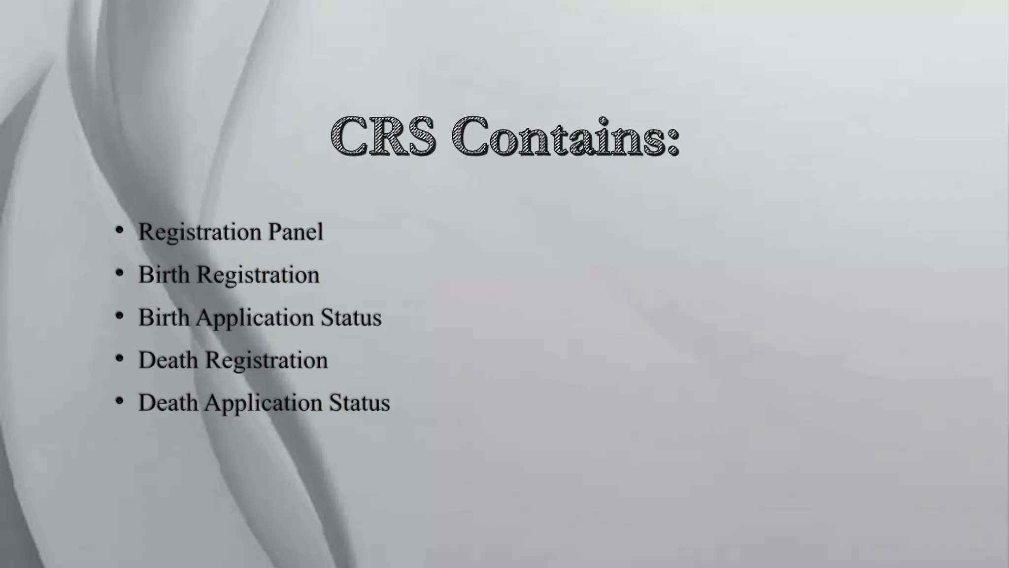 Civil registration system | PPTX