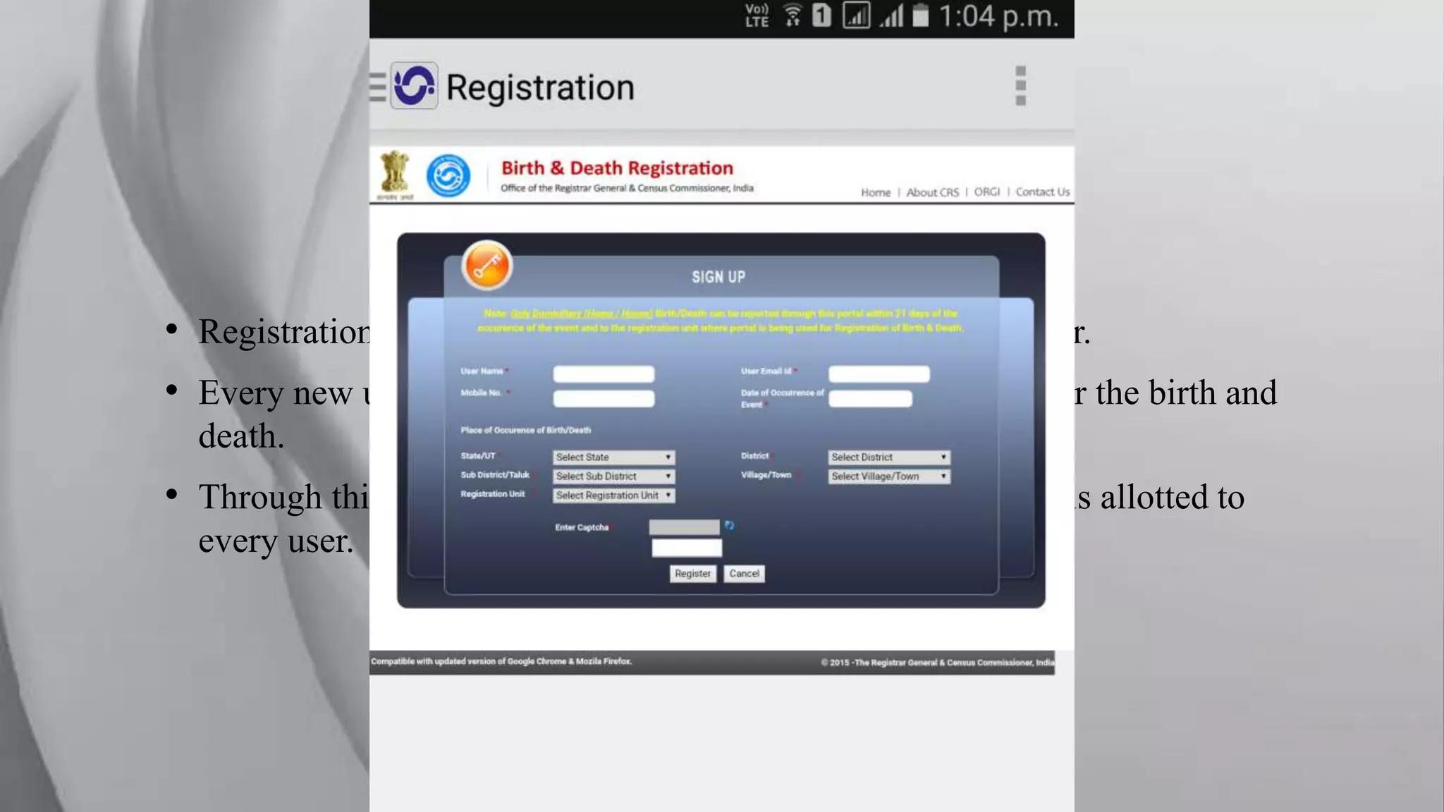 Civil registration system | PPTX